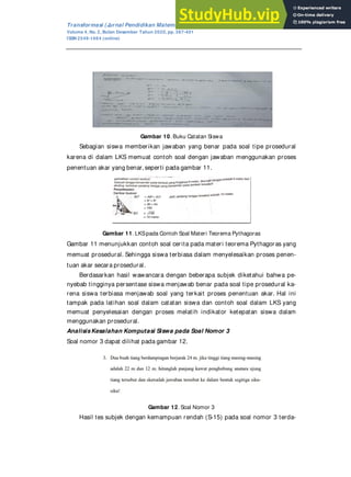 Analisis Kesalahan Siswa Dalam Menyelesaikan Soal Cerita Materi Teorema Pythagoras | PDF