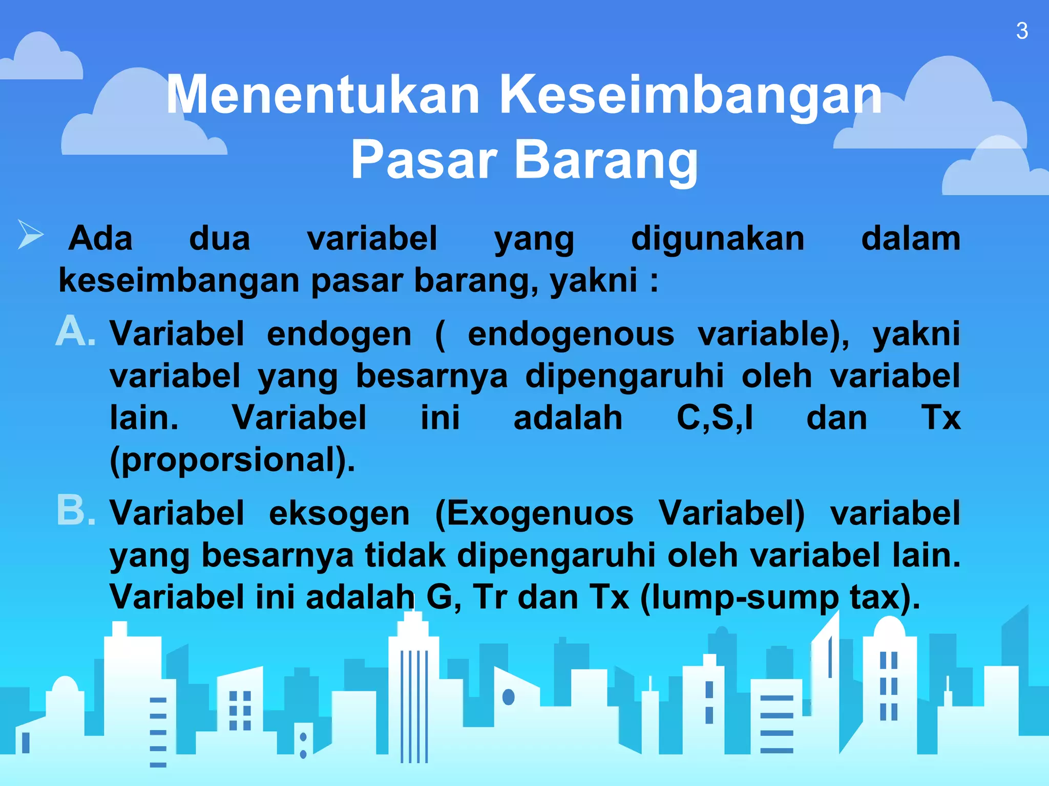 Analisis keseimbangan pasar barang | PPTX