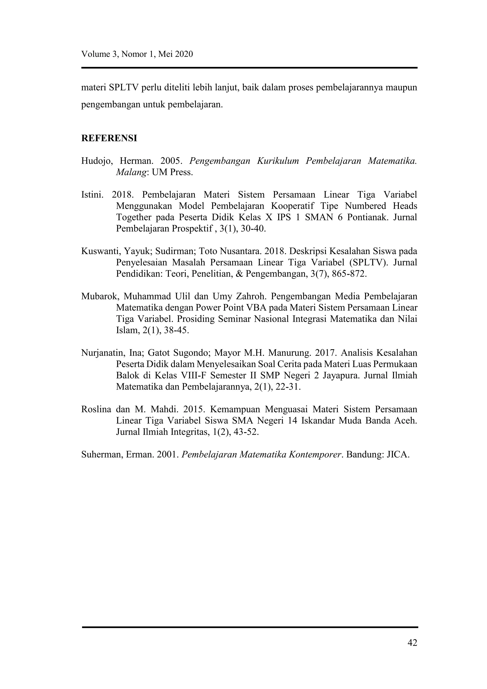 Analisis kesulitan siswa dalam mempelajari spltv | PDF