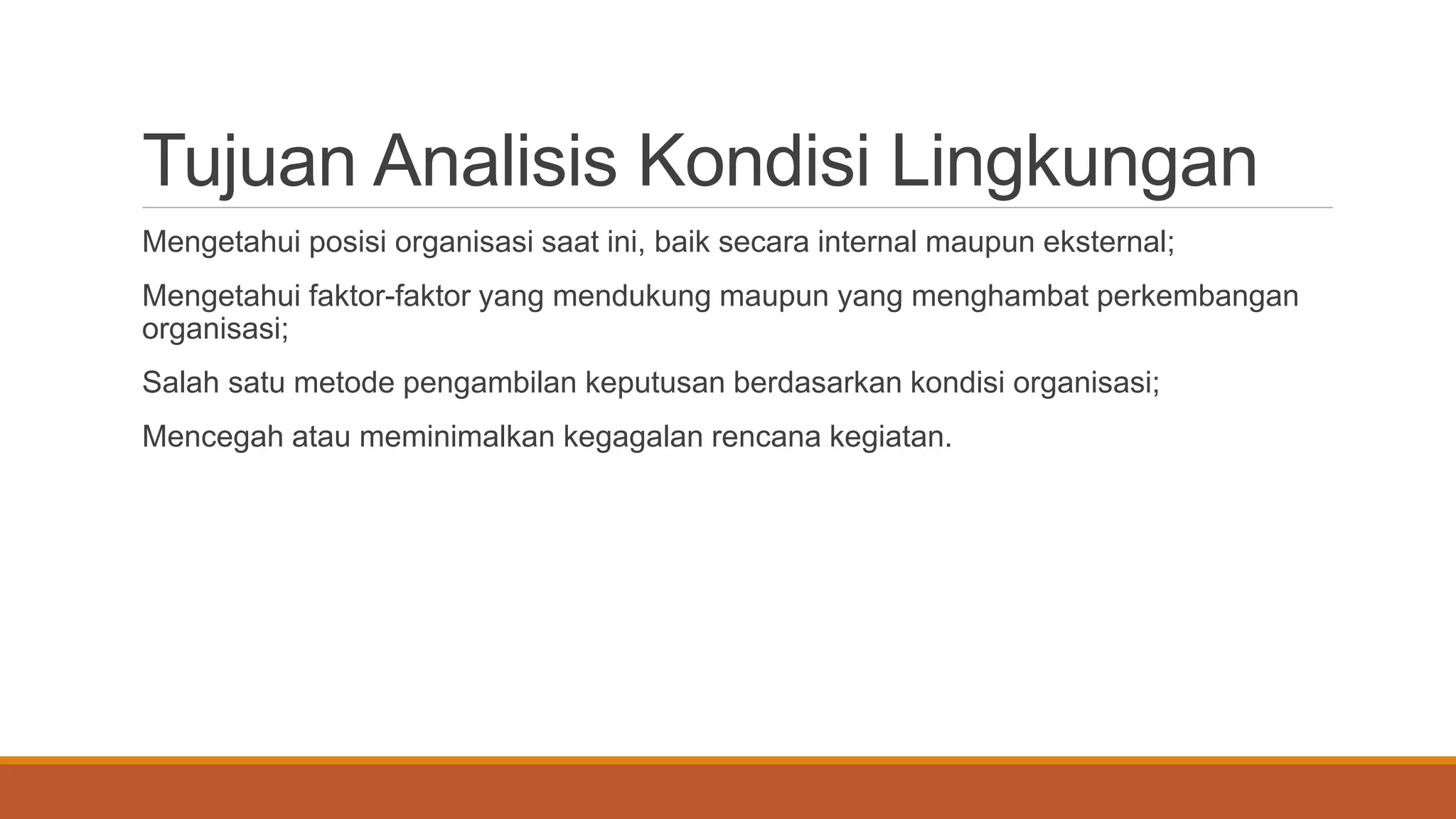 Analisis kondisi lingkungan | PPTX