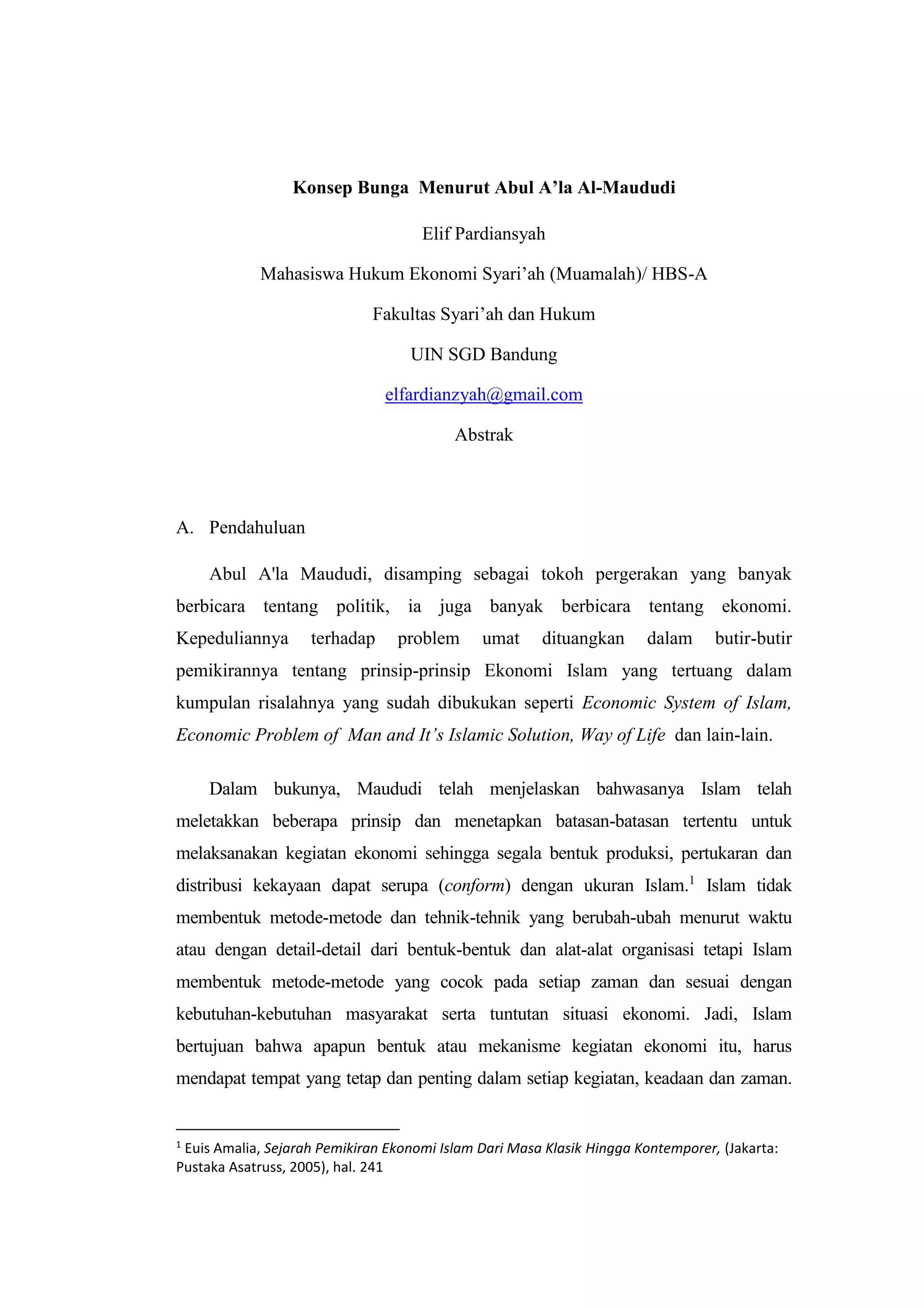 Analisis konsep bunga abul a'la al maududi | PDF