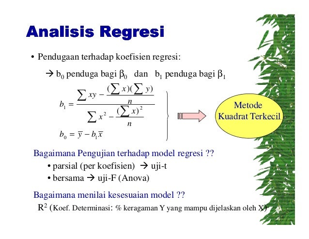 Analisis korelasi dan regresi Analisis korelasi dan regresi