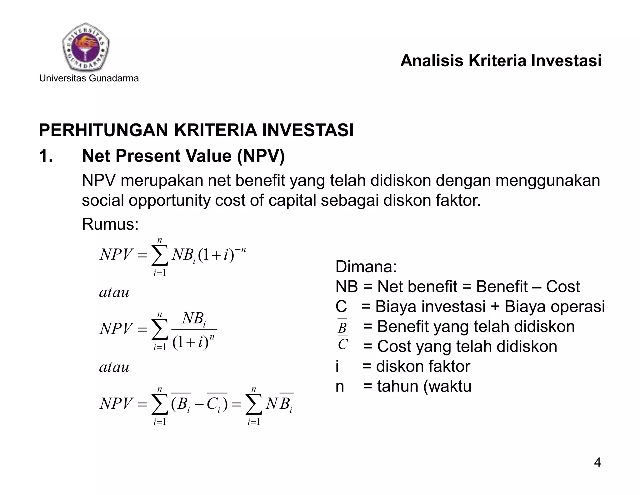 Analisis Kriteria Investasi-MHS.ppt