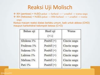 Analisis Kualitatif Karbohidrat | PPTX