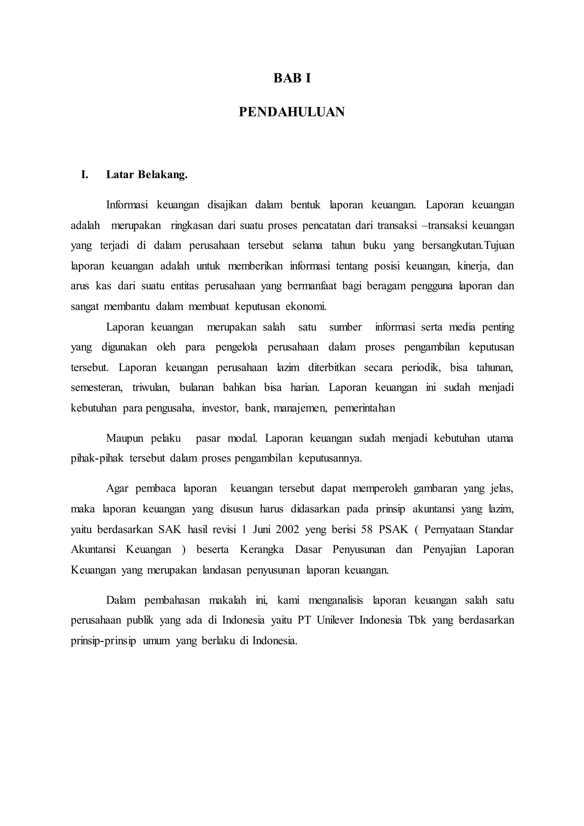 Analisis lap.keuangan | PDF