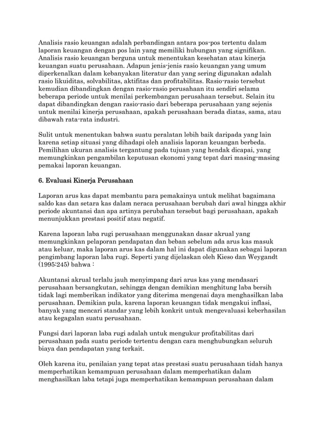 Analisis Laporan Arus Kas | DOCX