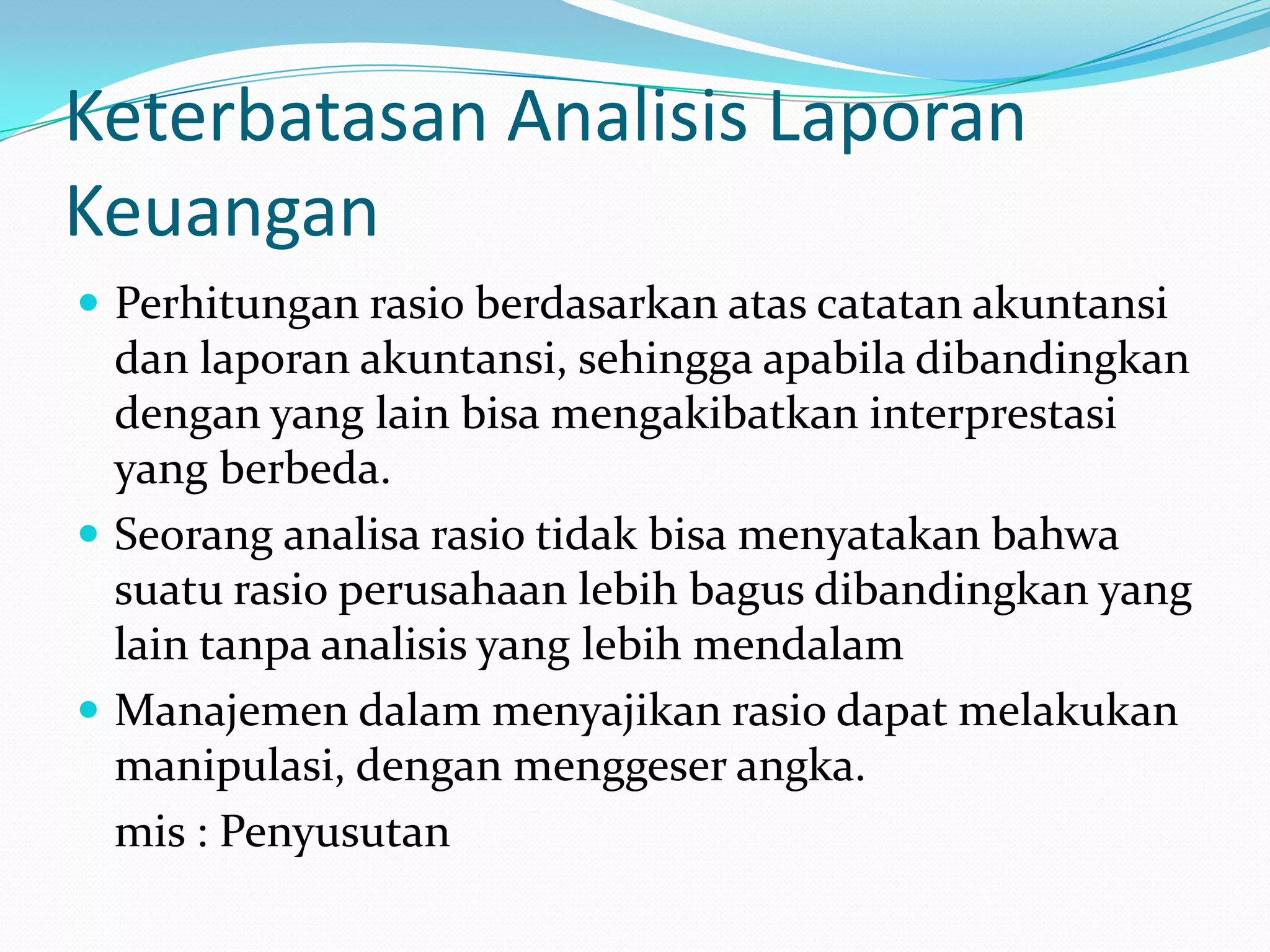 Analisis laporan keuangan | PPTX