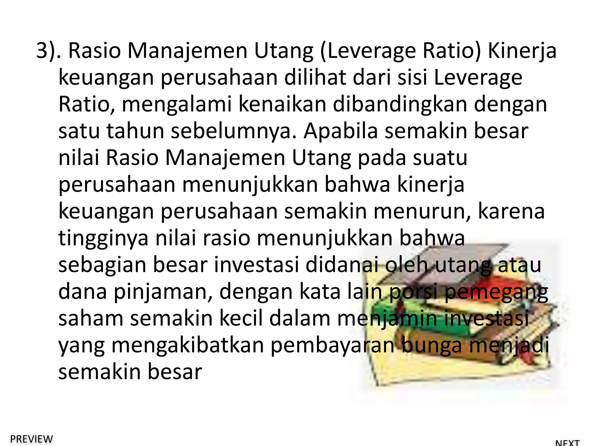 Analisis laporan keuangan dalam bentuk rasio untuk mengukur | PPTX