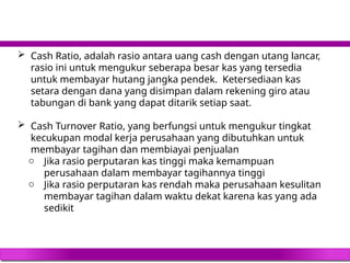 Analisis Laporan Keuangan Rasio Likuiditas | PPTX