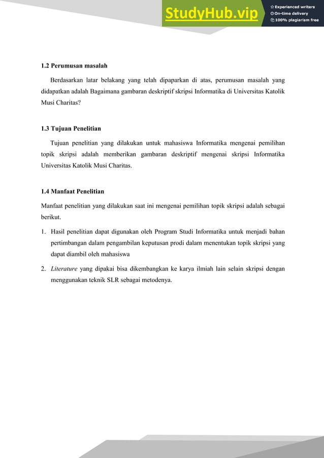 Analisis Laporan Skripsi Dengan Metoda Systematic Literature Review | PDF