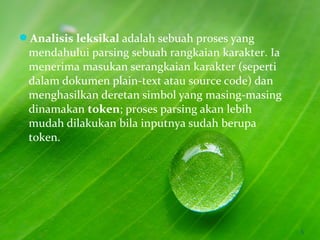 Analisis leksikal tugas | PPT
