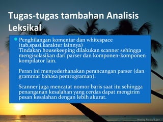 Analisis leksikal tugas | PPT