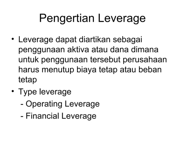 Analisis leverage | PPT