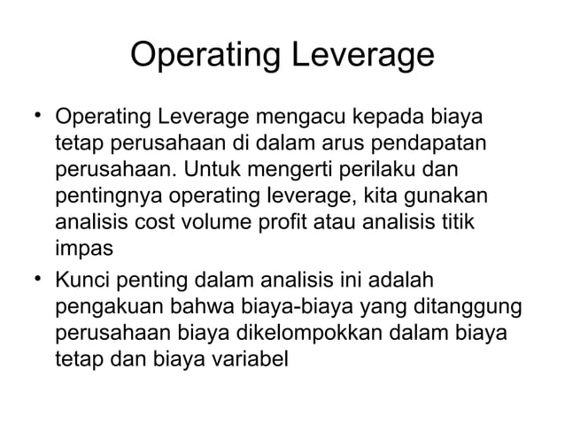 Analisis leverage | PPT