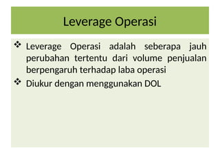 Analisis Leverage Analisis LeverageAnalisis Leverage | PPTX