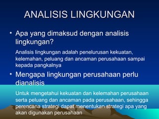 Analisis lingkungan perusahaan | PPT