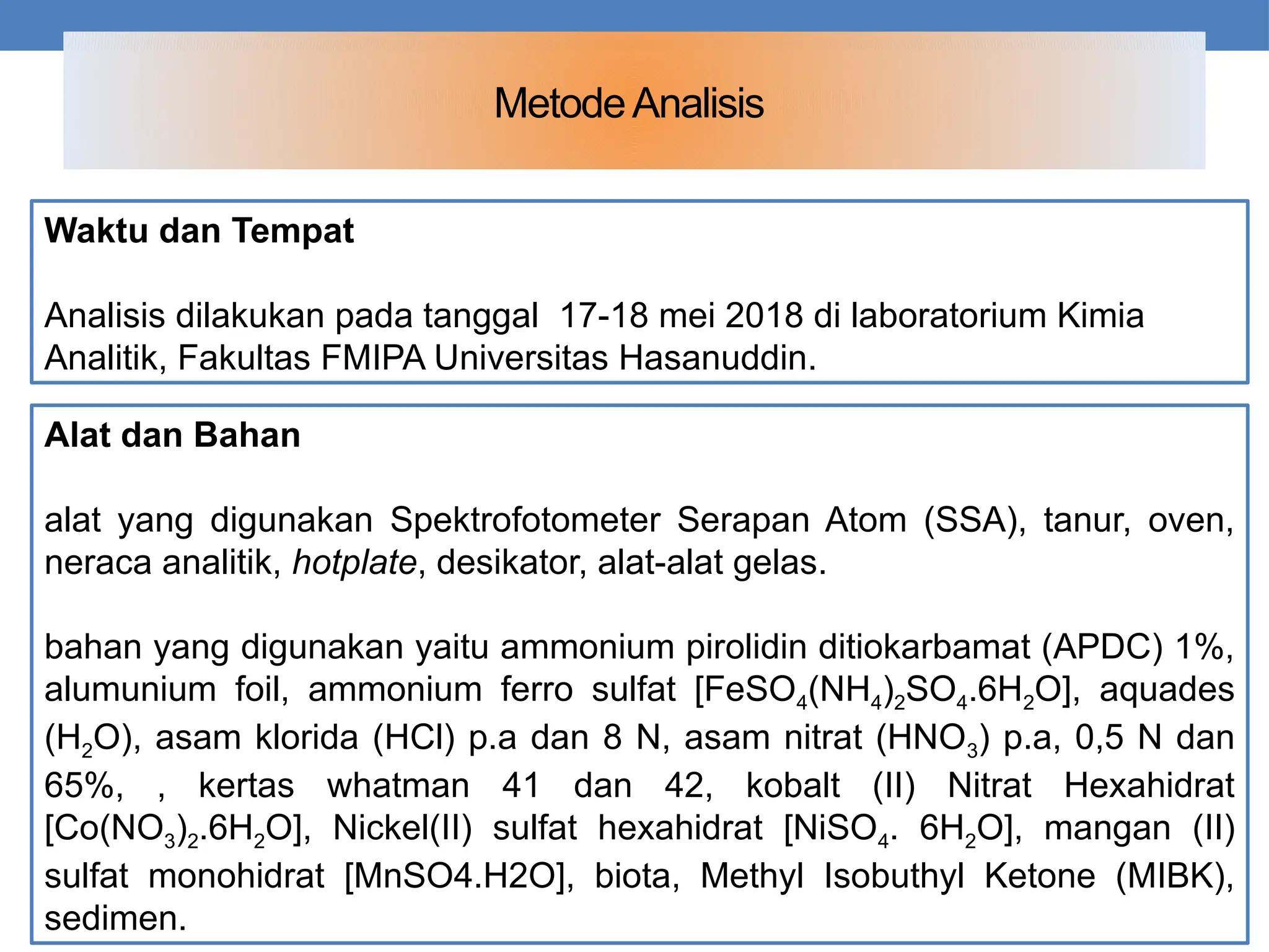 Analisis Logam Berat dengan metode Spektroskopi Atom | PPTX