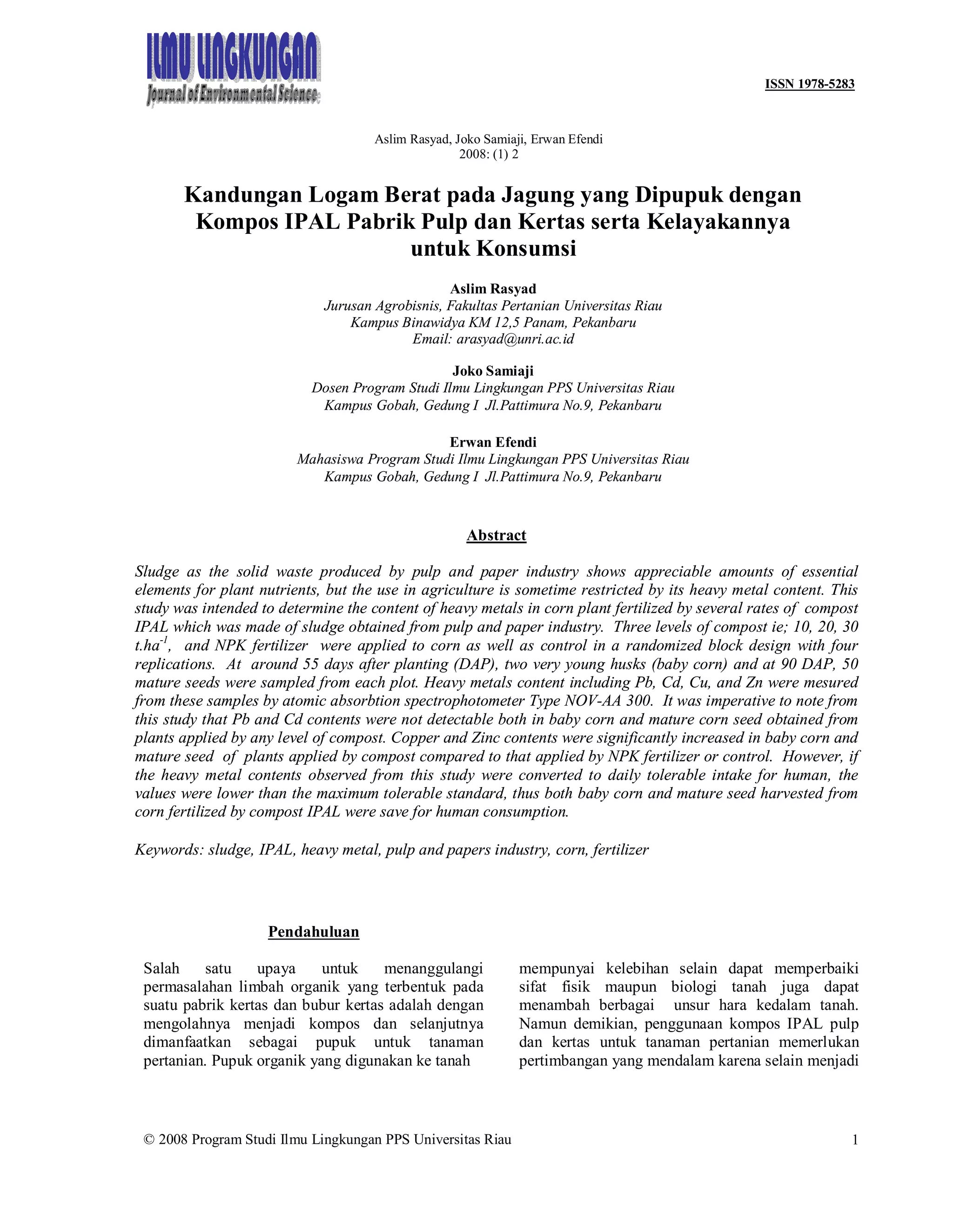 Analisis logam berat pd jagung | PDF