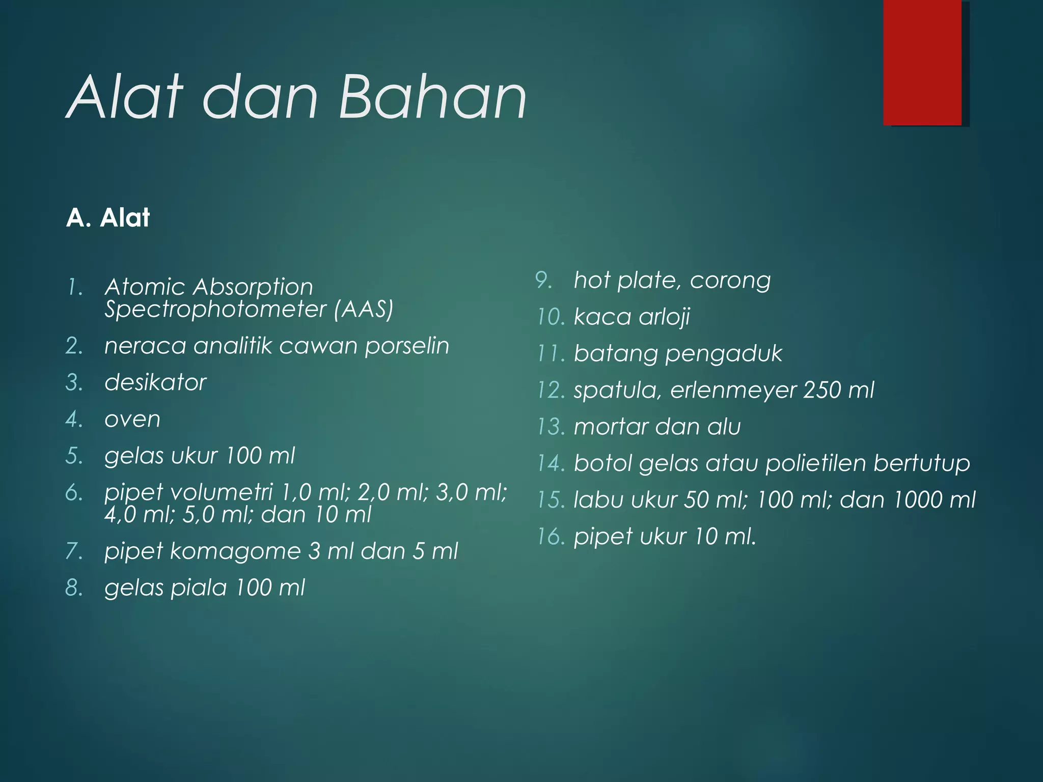 Analisis logam berat timbal | PPT