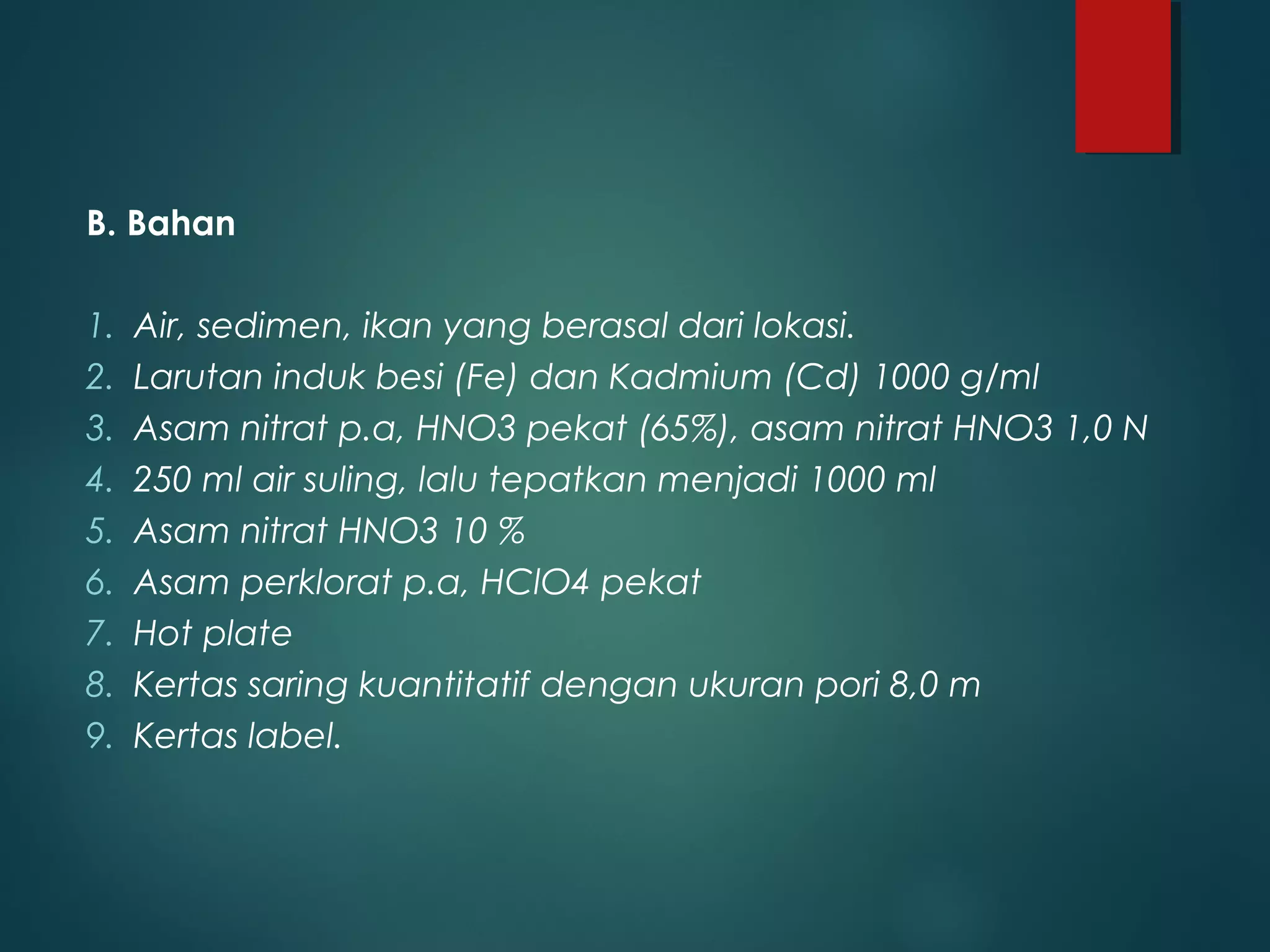Analisis logam berat timbal | PPT