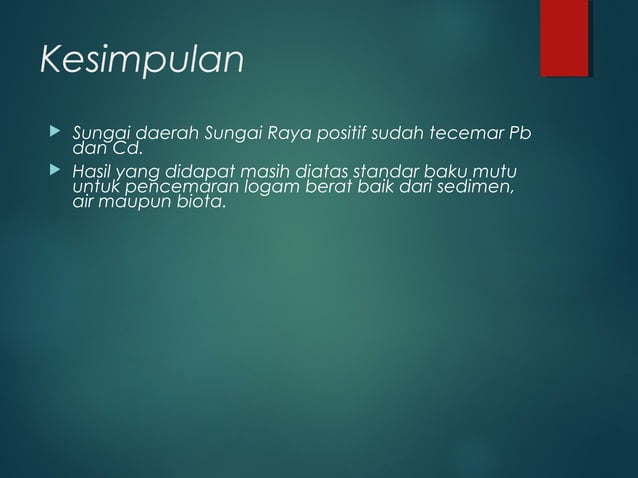 Analisis logam berat timbal | PPT