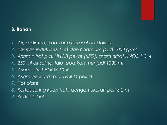 Analisis logam berat timbal | PPT