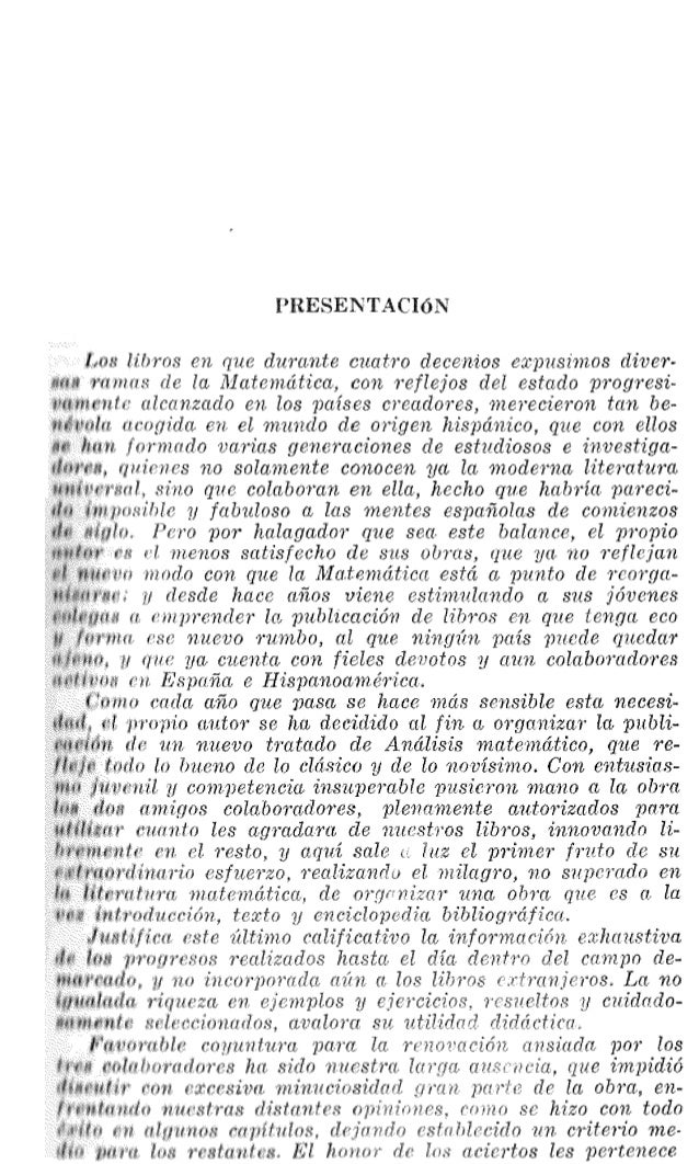 Analisis matematico vol 1 rey pastor | PDF | Science