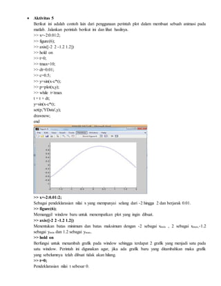 Analisis matlab | PDF