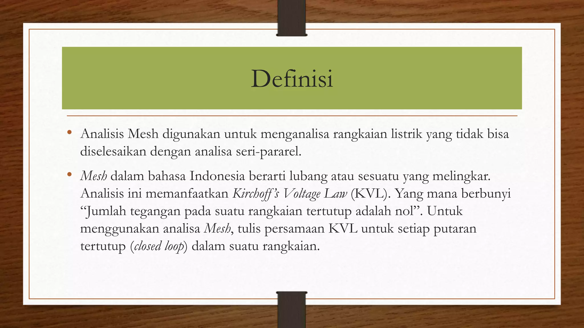 Analisis Mesh | PPTX