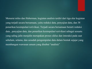Analisis Miles huberman dan Spredly untuk | PPT
