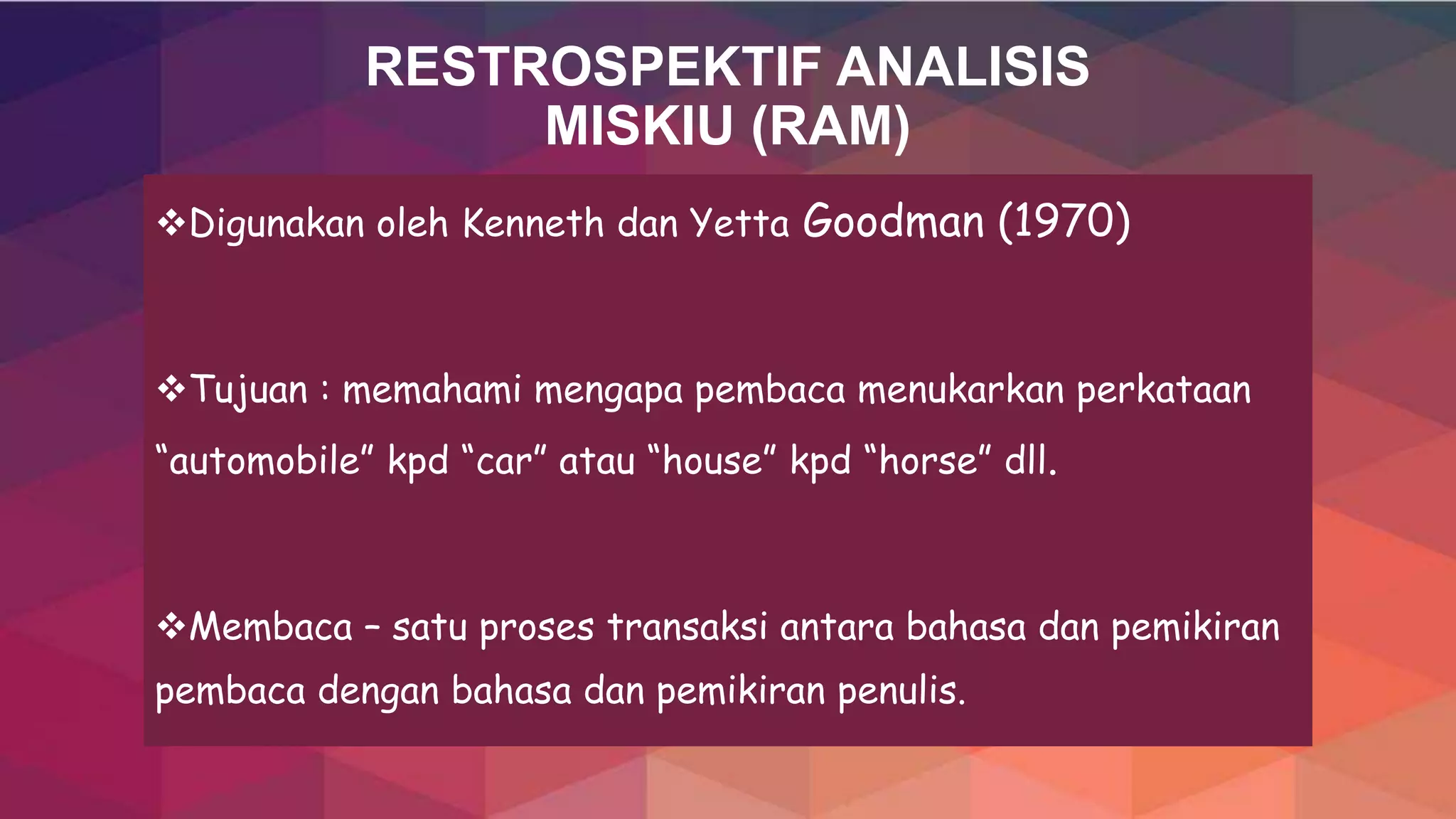Analisis miskiu BMK 3033 UPSI | PPTX