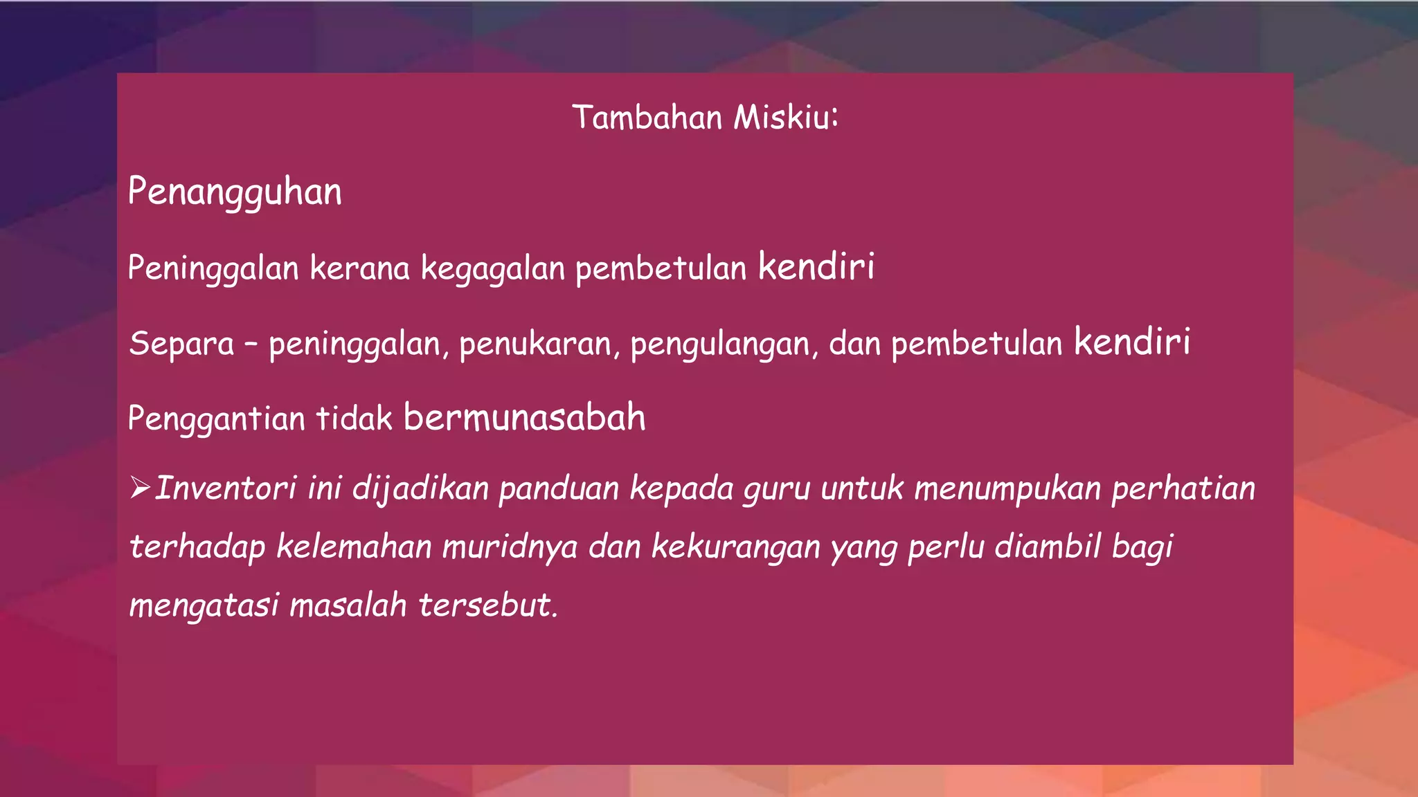 Analisis miskiu BMK 3033 UPSI | PPTX