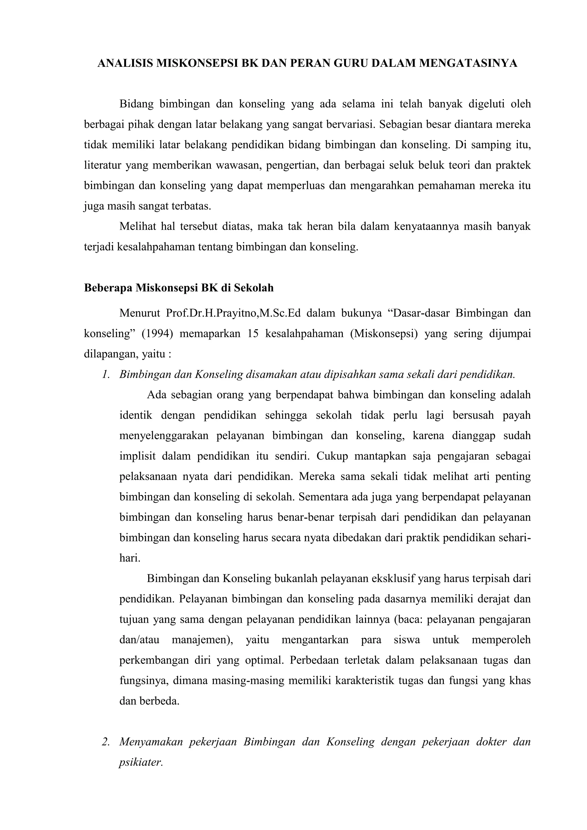 Analisis miskonsepsi bk | DOCX