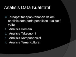 analisis data selama di lapangan model spradley | PPTX