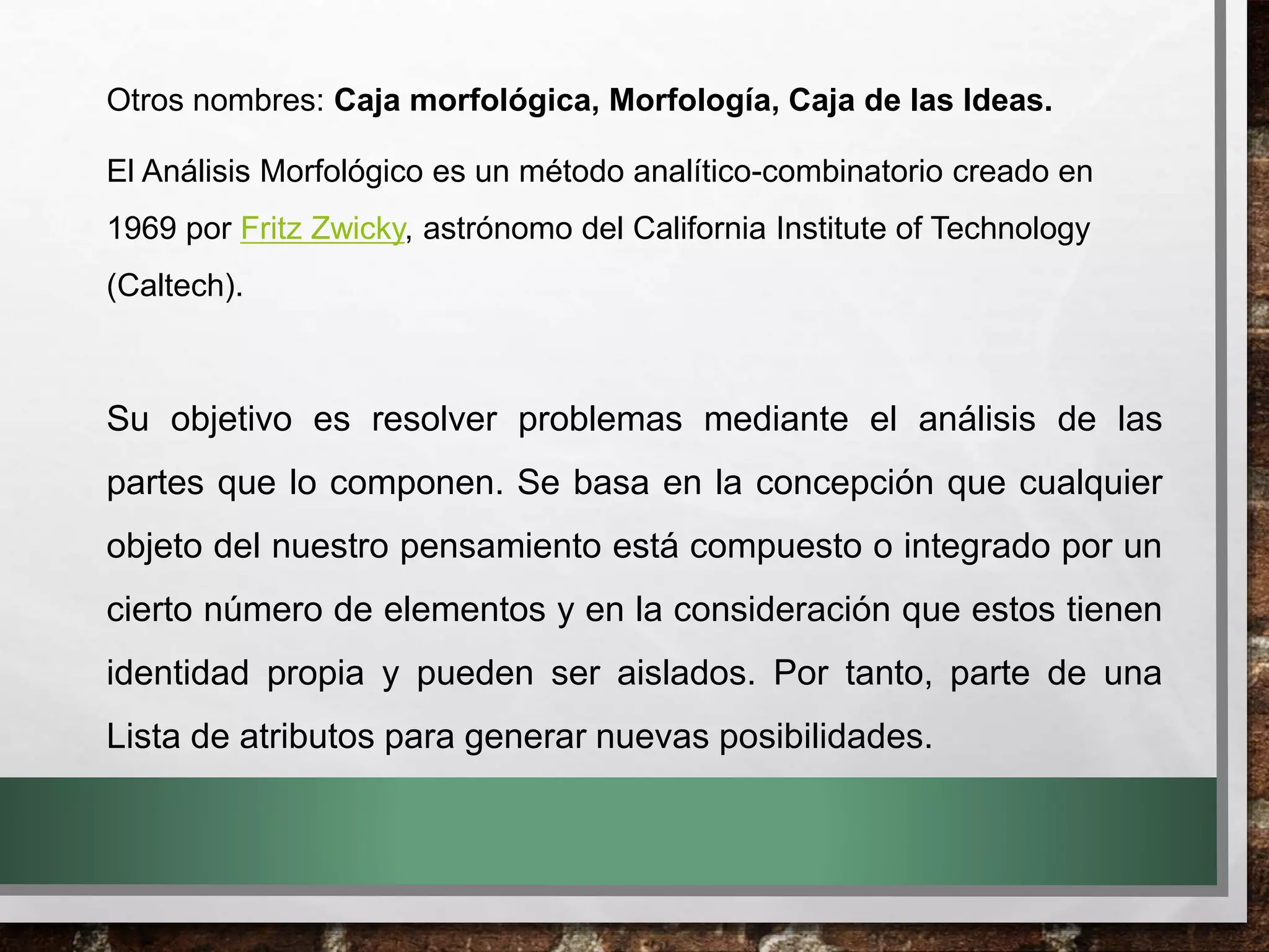 Analisis morfologico | PPTX