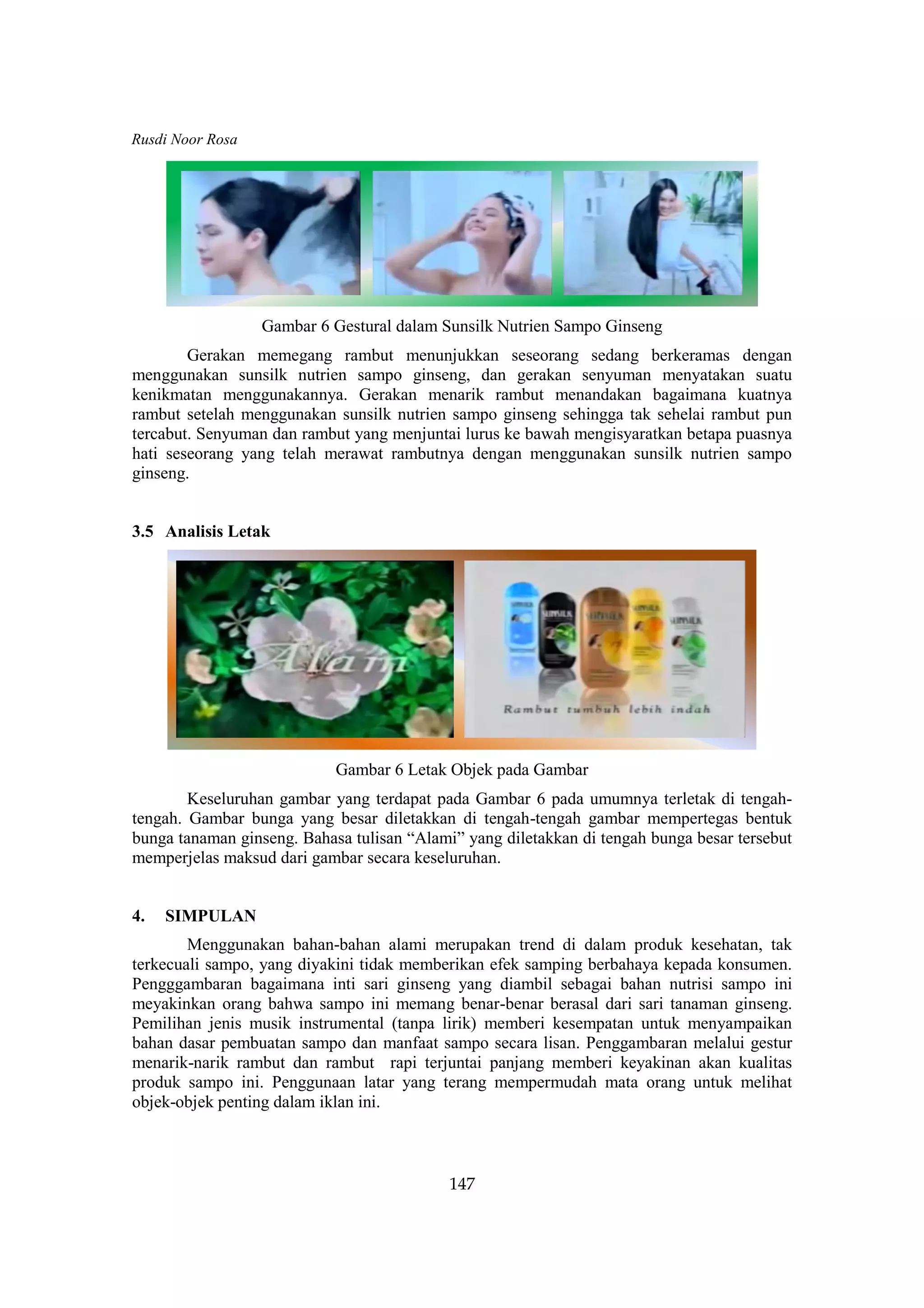 Analisis multimodal pada iklan sunsilk | PDF