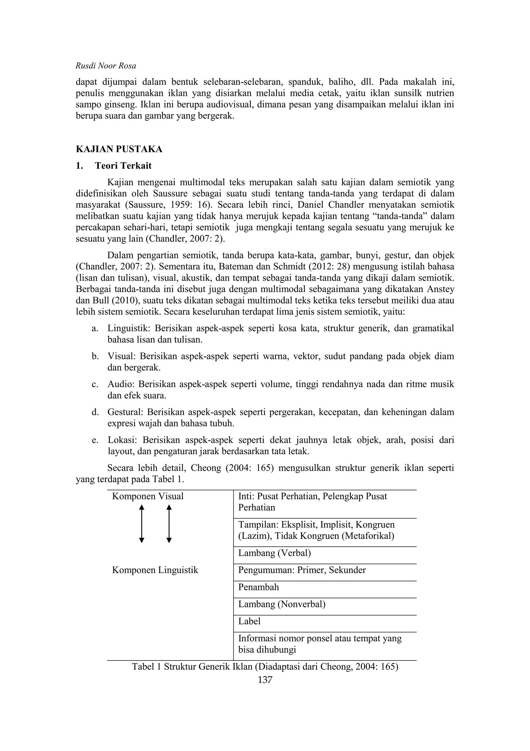 Analisis multimodal pada iklan sunsilk | PDF