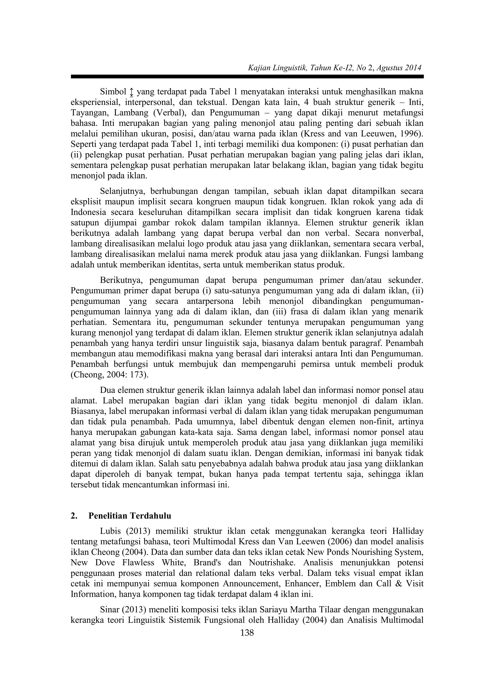 Analisis multimodal pada iklan sunsilk | PDF