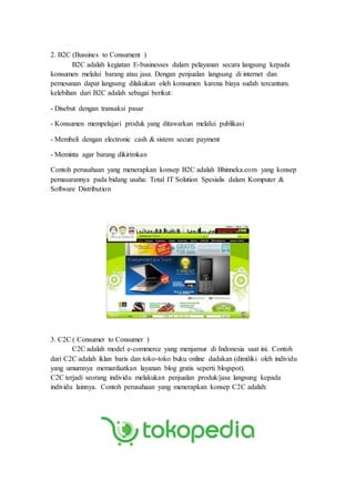 Analisis pada e-commerce dan website Tokopedia.com