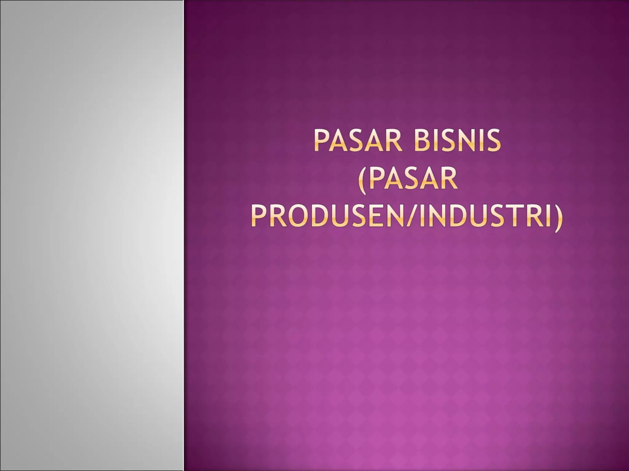 Analisis pasar bisnis | PPT