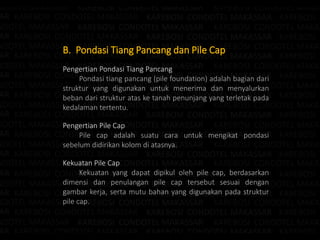 Analisis pelaksanaan dan kekuatan pile cap tipe bp 20 | PPTX