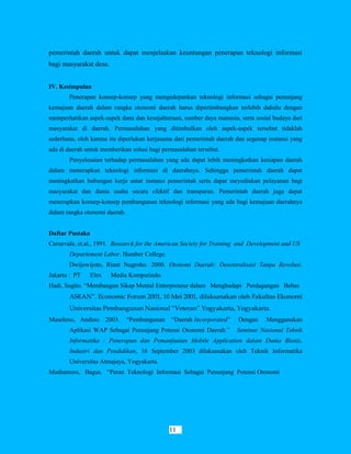 Analisis Penerapan Teknologi Informasi Dalam Otonomi Daerah | PDF