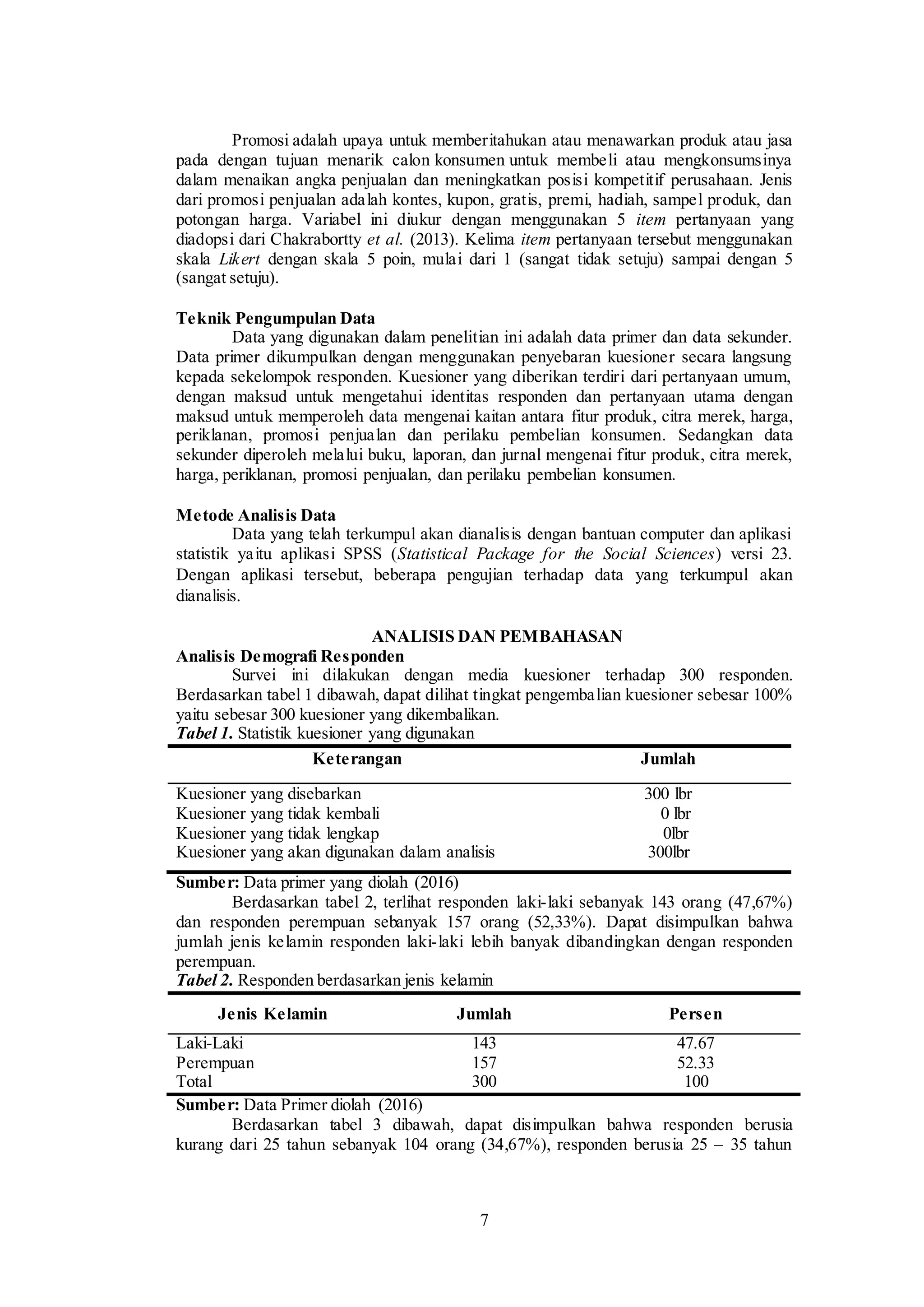 AnalisisPengaruh Fitur Produk , Citra Merek, Harga ,Periklanan,dan ...