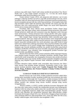 AnalisisPengaruh Fitur Produk , Citra Merek, Harga ,Periklanan,dan Promosi Penjualan, Terhadap ...