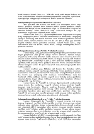 AnalisisPengaruh Fitur Produk , Citra Merek, Harga ,Periklanan,dan Promosi Penjualan, Terhadap ...