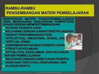Analisis pengembangan materi ii | PPTX