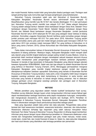 Analisis Pentagon Aset Komunitas Pertanian Kelurahan Tunjung, Kabupaten ...