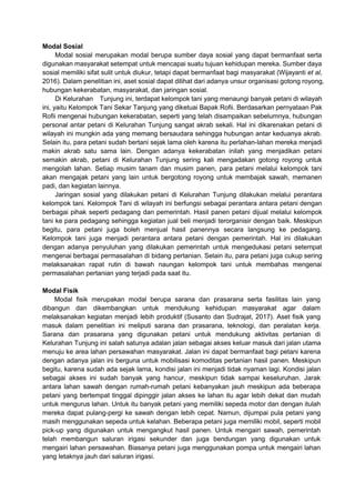 Analisis Pentagon Aset Komunitas Pertanian Kelurahan Tunjung, Kabupaten ...