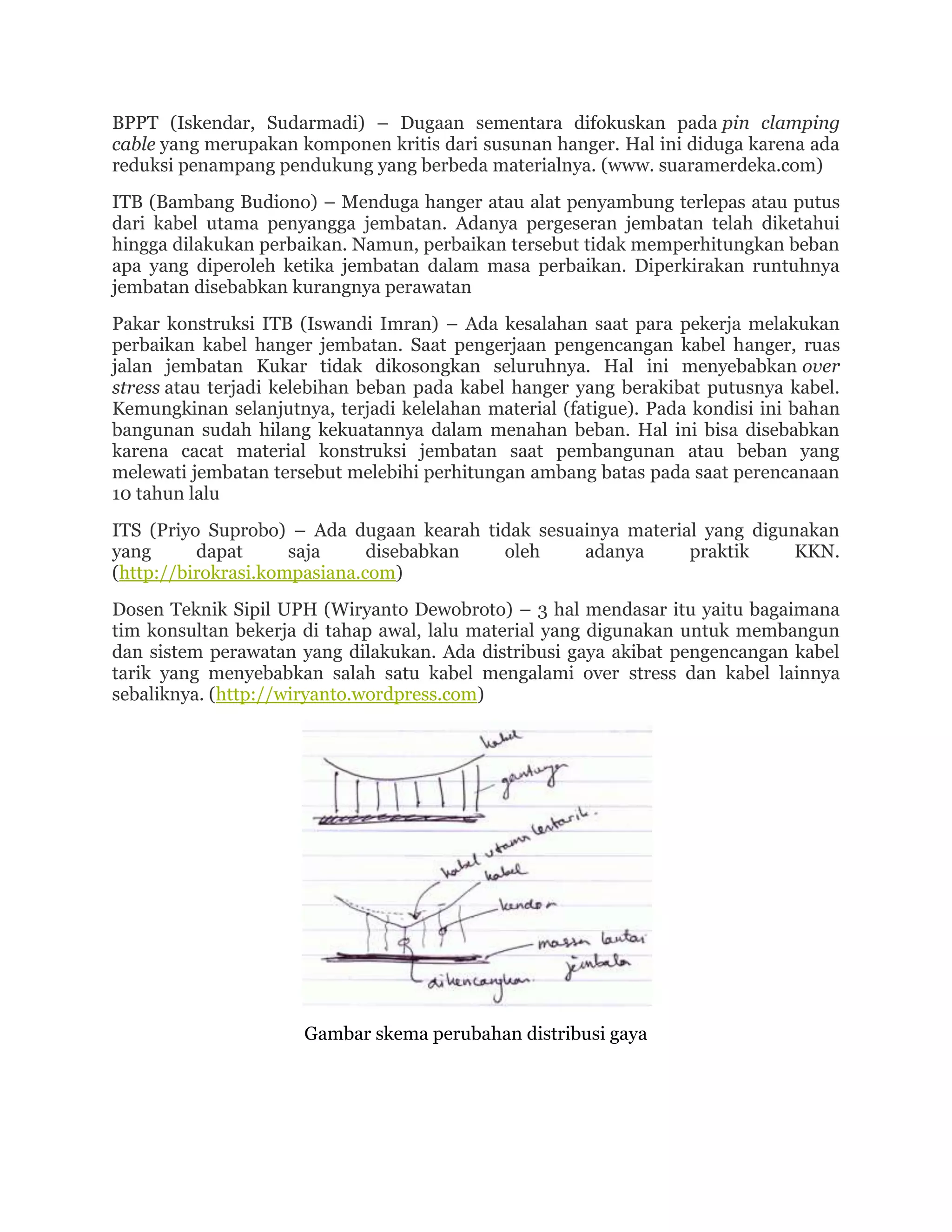 Analisis penyebab runtuhnya jembatan ku kar | DOCX