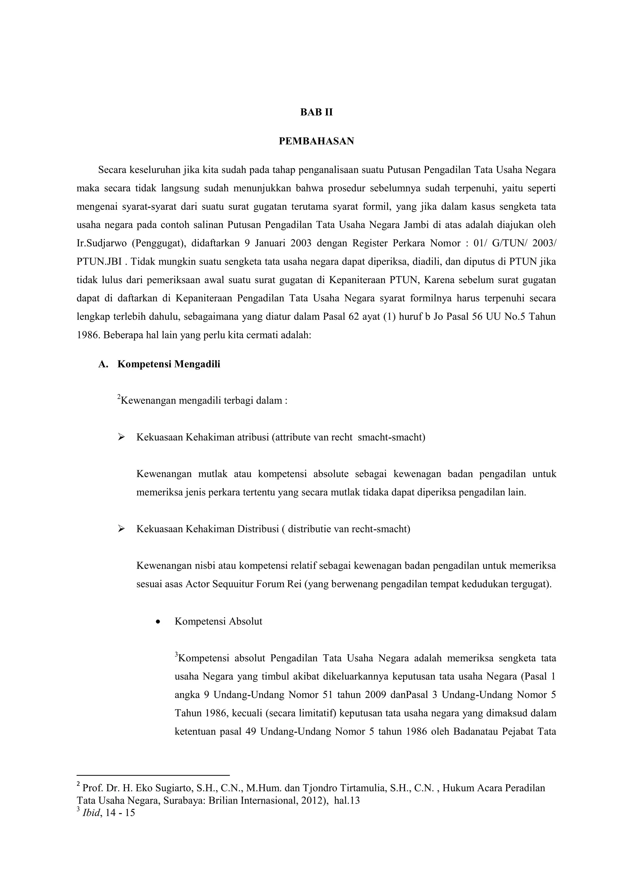 Analisis penyelesaian sengketa dalam peradilan tata usaha negara ...